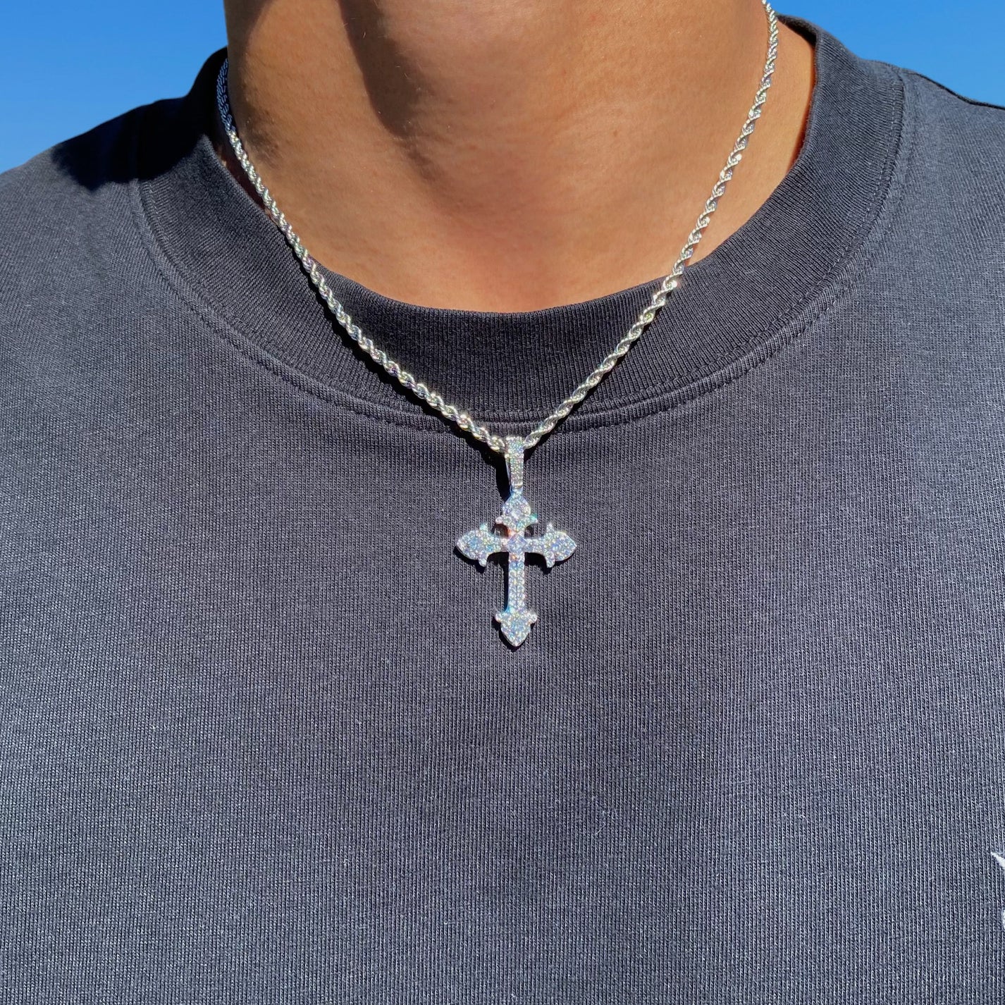 Celtic Cross Pendant [White Gold] by TheDripBox – TheDripBox.